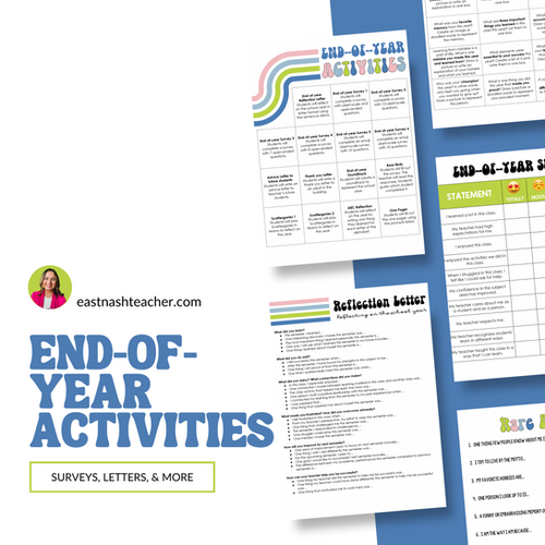 End-of-Year Activity Bundle | East Nash Teacher