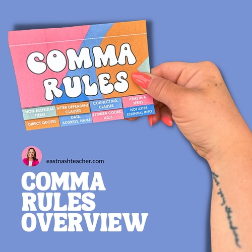 Comma Rules Resource Bundle | East Nash Teacher