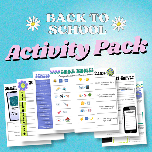 Back to School Activity Pack | East Nash Teacher