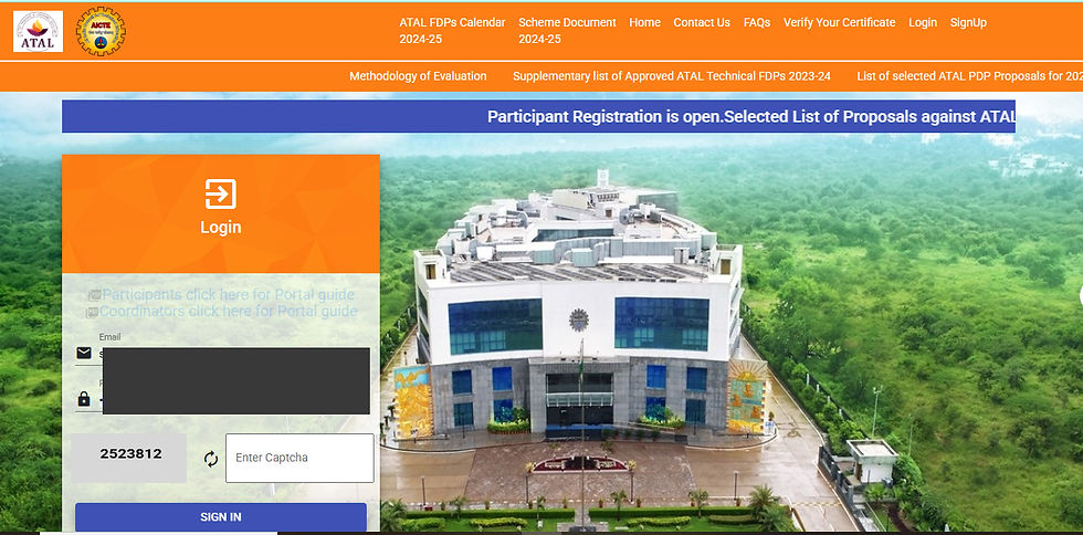 How to do Atal FDP Login and Certificate