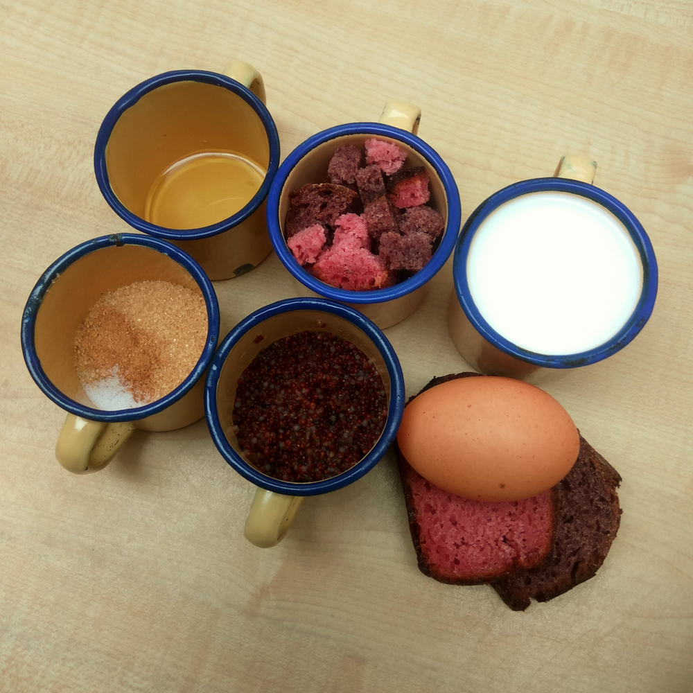 Chingwa - finger millet, maize and amathungulu bread pudding