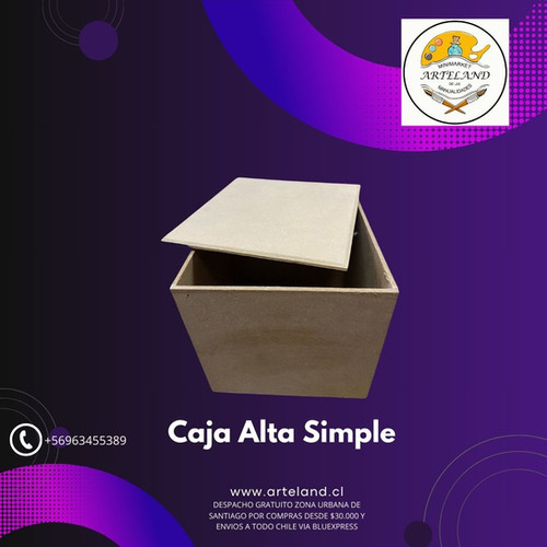 Caja Simple Alta | www.arteland.cl