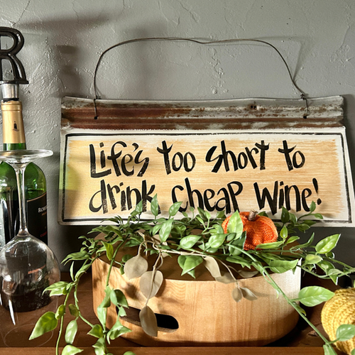 Vanilla Art Life's Too Short Sign | Red Vanilla