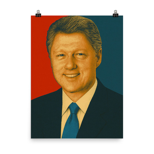 Bill Clinton Pop Art Poster | Presidential Wall Art | Vote Apparel