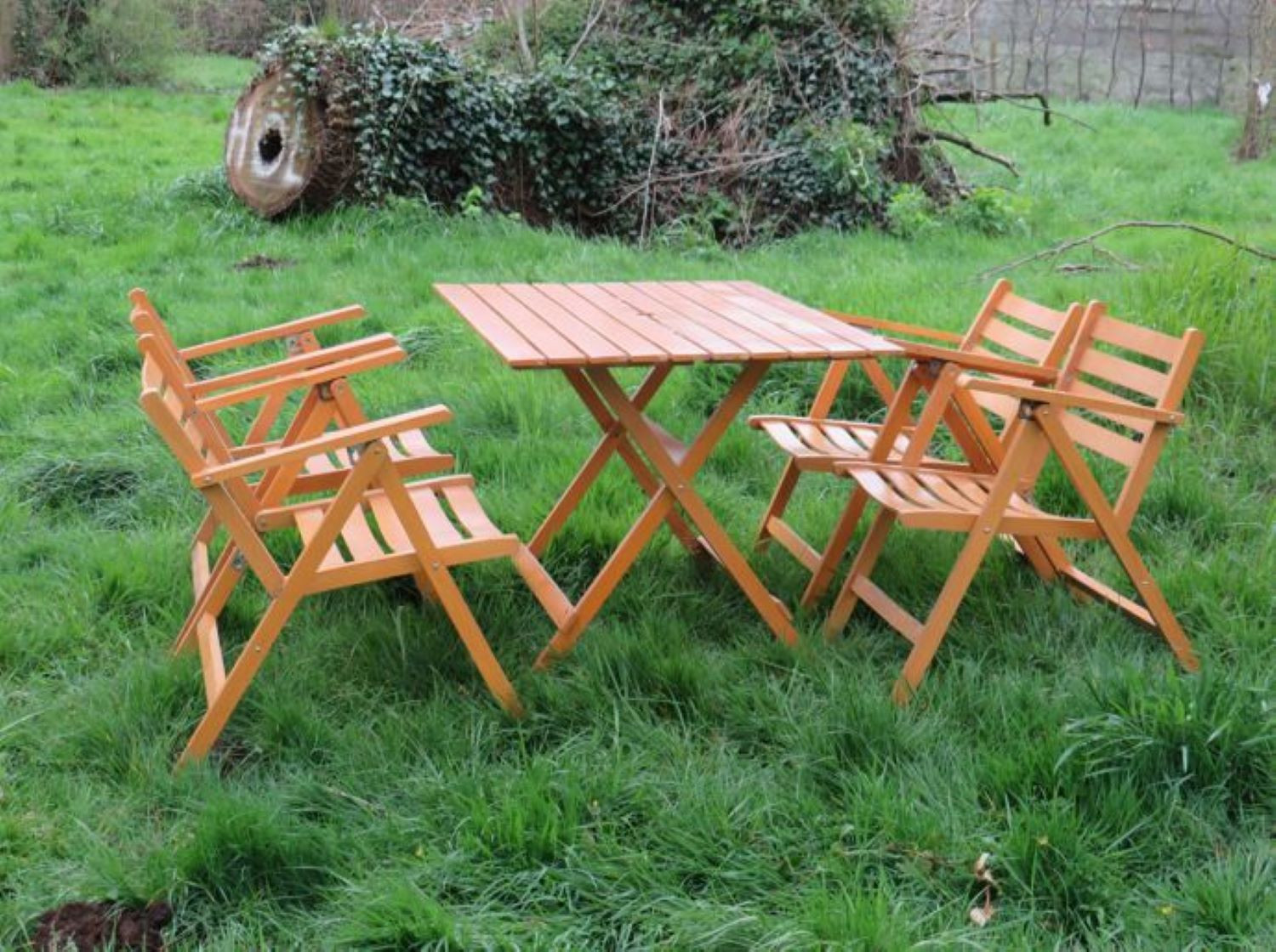 folding garden set | Mid century | Vintageched.be