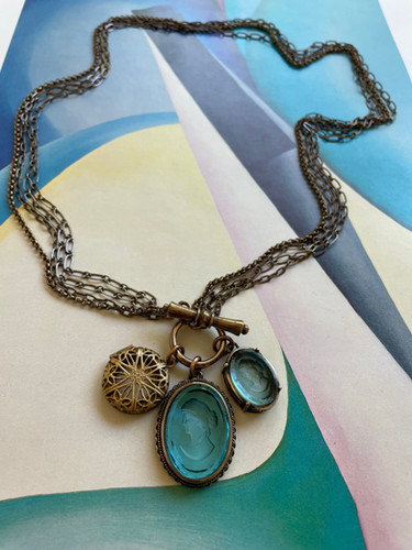 Triple Charm Locket Necklace | Extasia Jewelry
