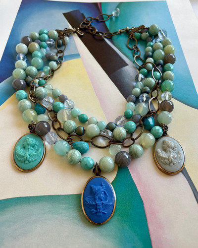 Minerva Triple Goddess Necklace | Extasia Jewelry