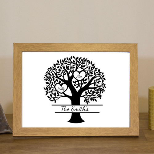 Personalised A4 Family Tree Frame and Print | Nana Print