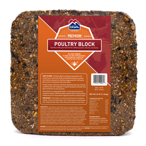 IFA Whole-Grain Poultry Block, 25 Lb. | Las Vegas Horse Ranch