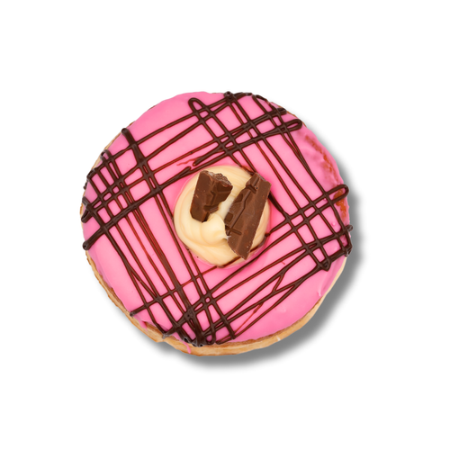 Dona rosa con rallado de chocolate | Eiby Donas 1