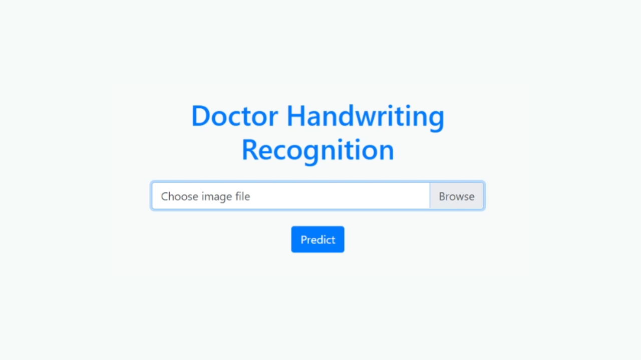 Handwritten Prescription Letter Recognition Web Application | Computer ...
