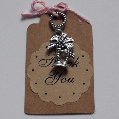Stitch Marker Silver Palm Trees