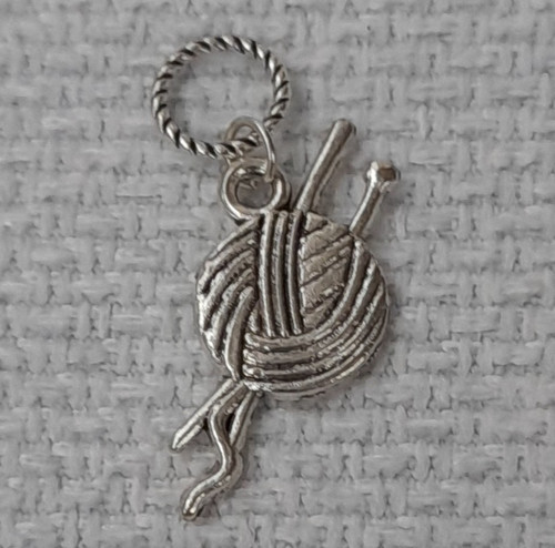 Ball of Yarn With Needles Charm | Lochanside Alpacas
