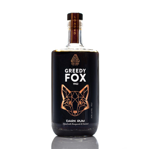 70cl Greedy Fox Rum Honeycomb and Caramel | Loaded Rum