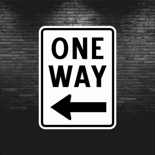 Buy One Way Sign (left)