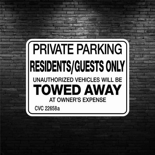 Tow away sign private parking | C.P. Richards Signs
