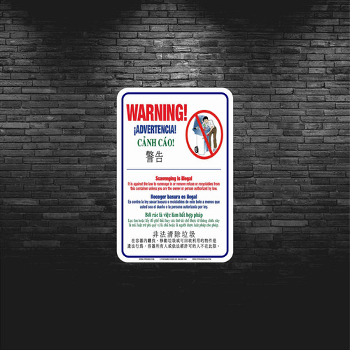 NO SCAVENGING SIGN | C P Richards Signs