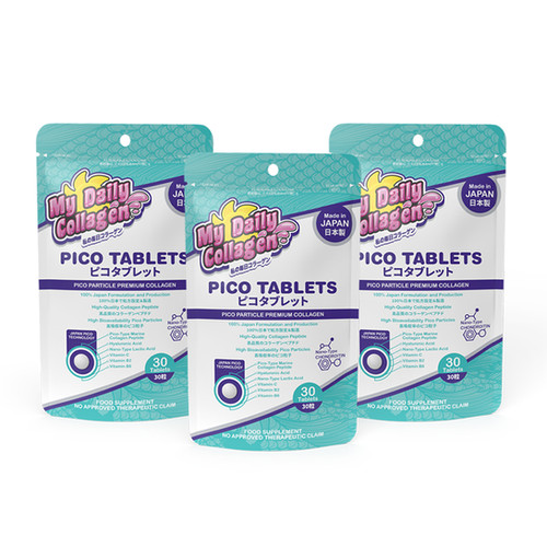 My Daily Collagen Pico Tablets - 3 Pouches (30tablets X3) | Mydailycollagen