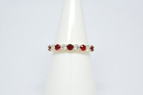 Ruby & diamond 9 stone ring | Graham & Co.