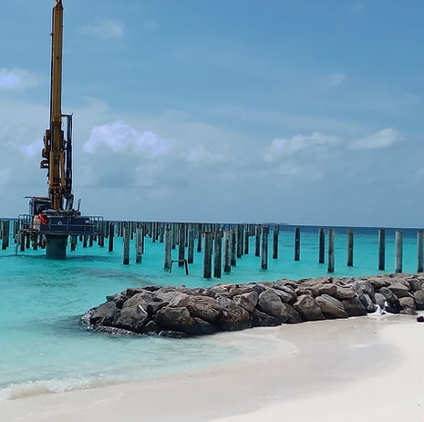 Lagoon Foundation and Piling Services | piling in maldives