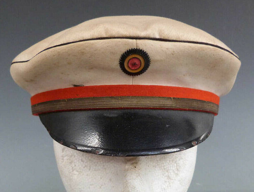 Imperial German Military school white peaked cap by Max Lindner in box ...