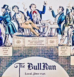 The Bull Run Drunkard's Progress Poster | bullrunrestaurant