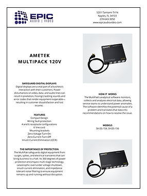 Product Comparison | Epic Audio Video