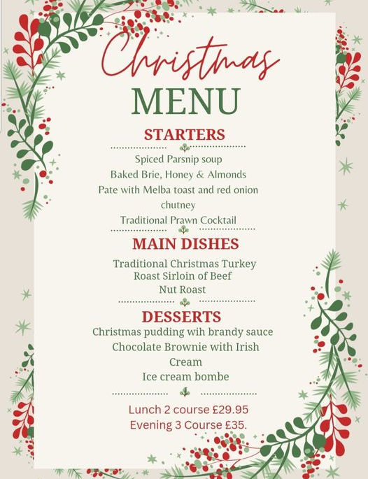 Dartmoor Village Pub | Cornwood Inn | Menu