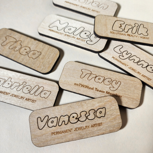 Minimal Work Badge Magnetic Name Tags | Enclave Gold