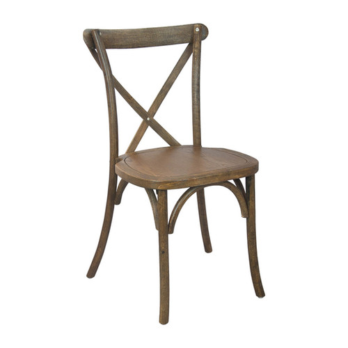 allegra: natural wood x-back chair | Ocra Events LLC