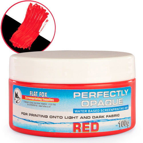 RED Perfectly Opaque Screen Printing Fabric Ink | Flat Fox Shop