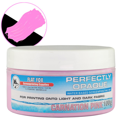 CARNATION PINK Perfectly Opaque Screen Printing Fabric Ink | Flat Fox Shop