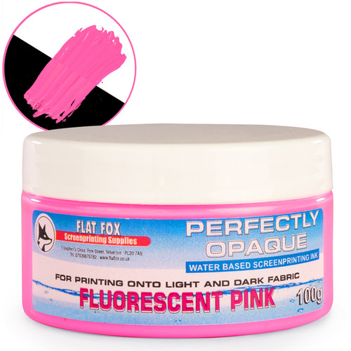 FLUORESCENT NEON PINK Perfectly Opaque Screen Printing Fabric Ink ...