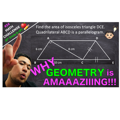 Wicked Geometry!! Find the AREA of the Isosceles Triangle! | bridgemath