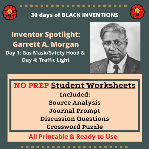 Garrett Morgan Printables (30 Days of Black Inventions) | The ...