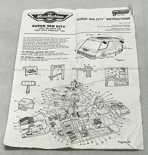 Micro Machines Super Van City Playset Instructions Galoob 198 | Monkey ...