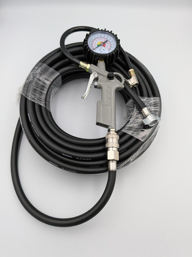 Tire Inflator Flexible Hose, Air line, 15m, for HGV with Pressure Gauge ...