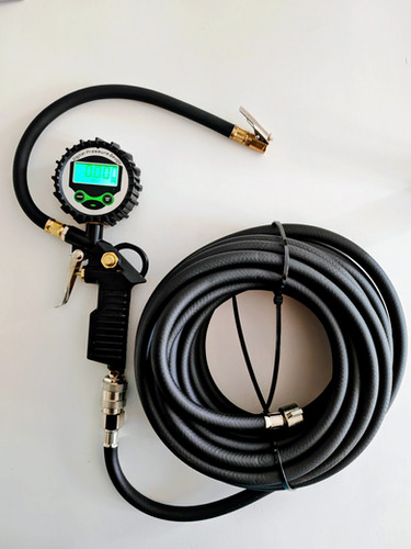 Tire Inflator Flexible Hose, Air line, 20m, for HGV w Digital Pressure ...
