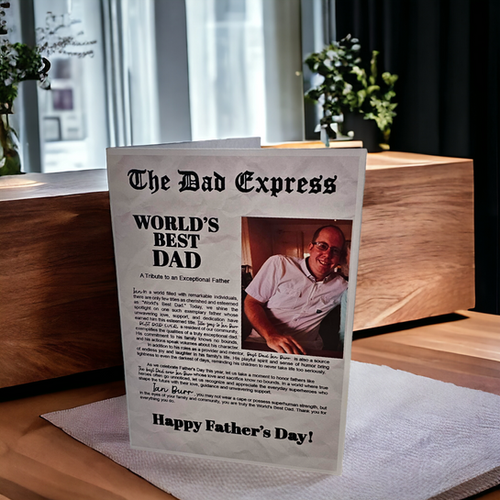 Dad Newspaper Card - Unique Gift for Fathers | Anita's Craft Shop