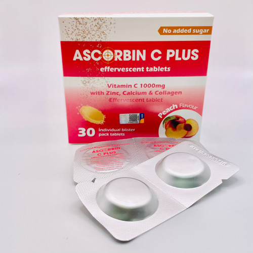 Ascorbin C Plus effervescent tablets | Harmisu Life