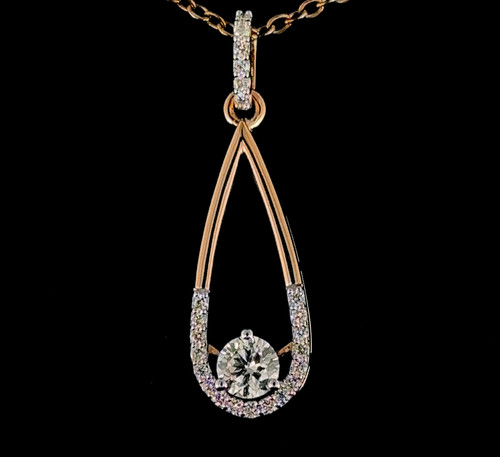 Flamme Diamond Solitaire Pendant | Elaara Diamonds