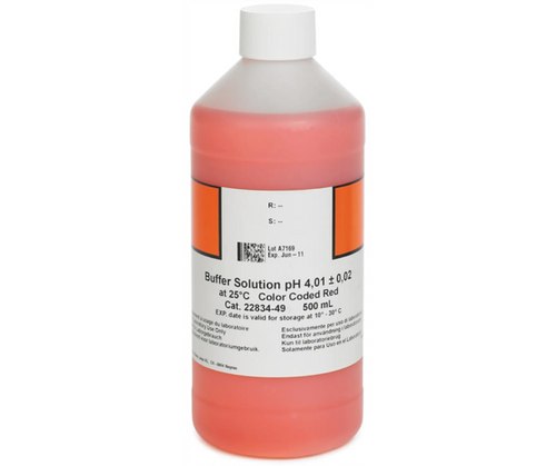 Buffer Solution, pH 4.01, Colour-coded Red, 4L | Aqa Scientific