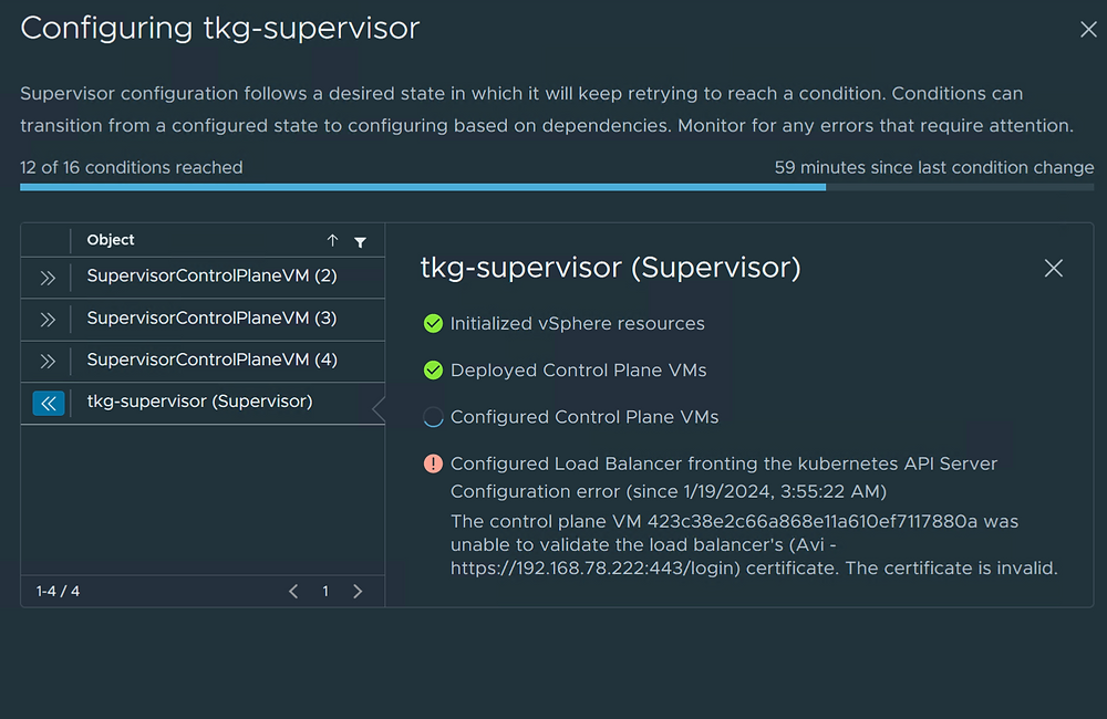 Control Plane VM unable to validate NSX-ALB Certificate Control Plane VM unable to validate NSX-ALB Certificate