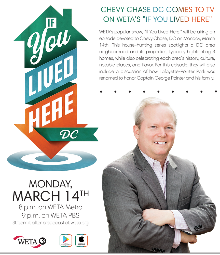 CHEVY CHASE DC COMES TO TV ON WETA'S "IF YOU LIVED HERE".