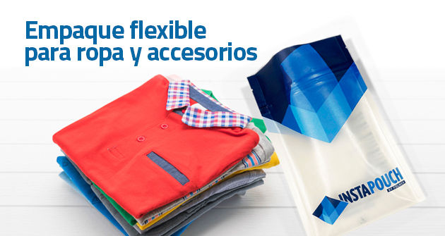 Empaque flexible para productos textiles y accesorios
