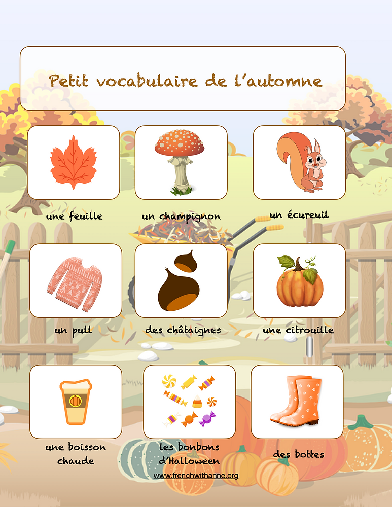 Petit vocabulaire de l'automne