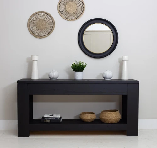 Black Rustic Console Table | Handmade Sideboard | Hallway & Entrance ...