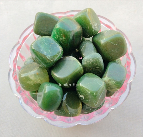 Natural Green Jade Tumble Stone | Jupiter Kart