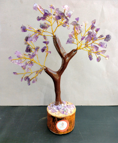 Amethyst Crystal Wishing Tree 100 Beads Purple Color 9 inch Height