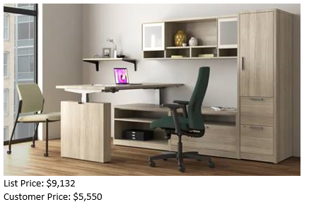 HON 10500 Series height adjustable desk | Office Liquidators